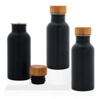 China Custom 304 Stainless Steel Vacuum Flask 350ml with Bamboo Lid Insulated Water Bottle for sale