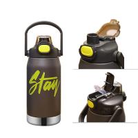 China 950ml Stainless Steel Insulated Water Bottle with Straw and Flip Top 316 Inner 304 Outer for sale