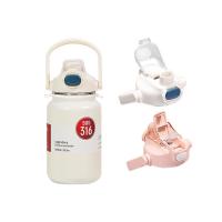 China 1000ml Stainless Steel Vacuum Insulated Water Bottle SUS304 External SUS316 Internal Flip Straw for sale