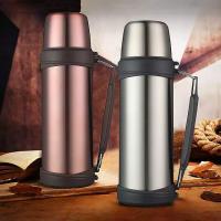 China 1000ml Double Wall Vacuum Insulated Stainless Steel Water Bottle with Handle 304 for sale