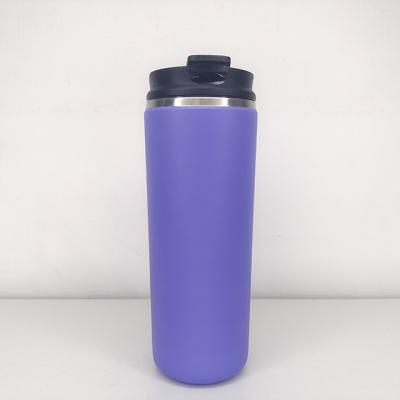 China Double Wall Vacuum Travel Coffee Mug 304 Stainless Steel Tumbler 360ml 480ml with Lid Straw for sale