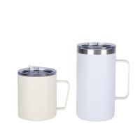 China Custom 304 Stainless Steel Insulated Coffee Mug 12oz 22oz with Handle Lid for sale