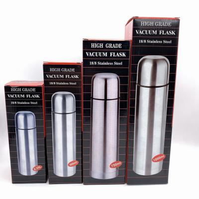 China 500ml Bullet Shape Double Wall Insulated Stainless Steel Vacuum Flask Mug for Hot and Cold Water for sale