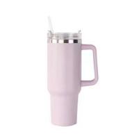 China 40oz Double Wall Stainless Steel Travel Mug with Handle Custom Color 304 for sale