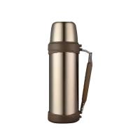 China Stainless Steel 1000ml Vacuum Insulated Water Bottle with Handle Bullet Shape for sale