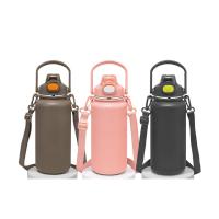 China Custom Stainless Steel Vacuum Flask 1600ml Hiking Exercise Water Bottle Bulk for sale