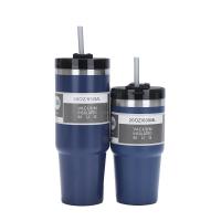 China 20oz 30oz Vacuum Insulated Stainless Steel Water Bottle with Straw for sale