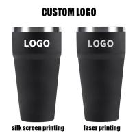 China Stainless Steel Tumbler Cup 16oz 20oz 30oz Vacuum Insulated Beer Mug for Car for sale