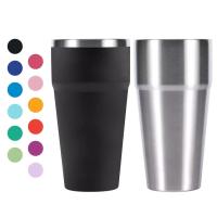 China Stainless Steel Tumbler Cup 16oz 20oz 30oz Vacuum Insulated Beer Mug for Car for sale
