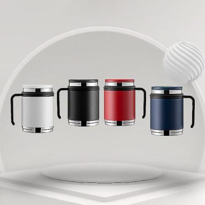 China 316 Stainless Steel Double Wall Vacuum Coffee Travel Mug 500ml with Handle for sale