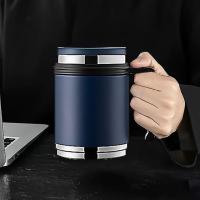 China 316 Stainless Steel Double Wall Vacuum Coffee Travel Mug 500ml with Handle for sale