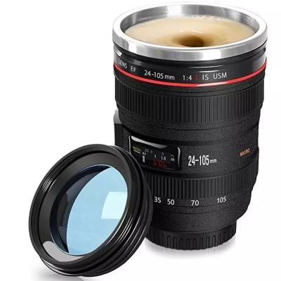China Insulated Camera Lens Coffee Mug 500ml Stainless Steel Tumbler with Logo Print Custom for sale