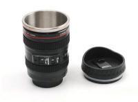 China Insulated Camera Lens Coffee Mug 500ml Stainless Steel Tumbler with Logo Print Custom for sale