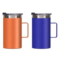 China Customized Vacuum Stainless Steel Coffee Mug With Handgrip 12-24 Hours Insulation for sale