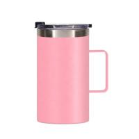 China Customized Vacuum Stainless Steel Coffee Mug With Handgrip 12-24 Hours Insulation for sale