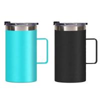 China Customized Vacuum Stainless Steel Coffee Mug With Handgrip 12-24 Hours Insulation for sale