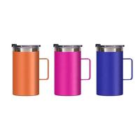 China Customized Vacuum Stainless Steel Coffee Mug With Handgrip 12-24 Hours Insulation for sale