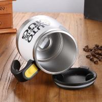 China Stainless Steel Electric Self Stirring Coffee Mug 450ml Smart Drinkware with Logo Custom for sale