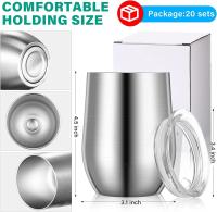 China 350ml 304 Stainless Steel Wine Tumbler Vacuum Insulated for Outdoor Travel Camping for sale