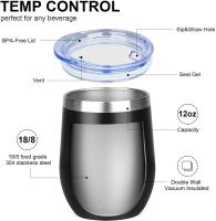 China 304 Stainless Steel Insulated Egg Shaped Mug 350ml with PP Food Grade Lid for Camping Outdoor Travel for sale