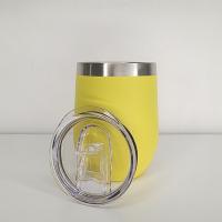 China 12oz Double Wall Stainless Steel Travel Coffee Mug Insulated Vacuum Egg Shape Wine Tumbler 240ml 350ml for sale