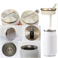 China Double Wall Stainless Steel Soda Can Tumbler 12oz 17oz with Straw Lid Beverage Holder for sale
