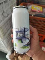China Double Wall Stainless Steel Soda Can Tumbler 12oz 17oz with Straw Lid Beverage Holder for sale