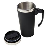 China 16oz Insulated Stainless Steel Travel Mug with Handle Custom Color Options for sale