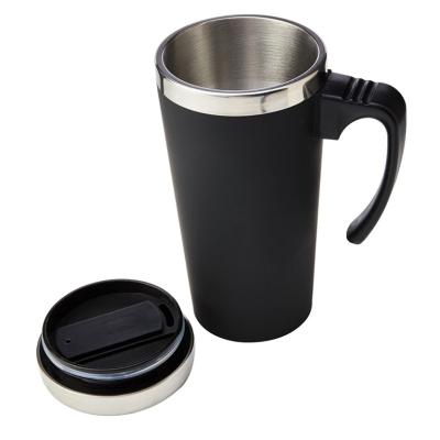 China 16oz Insulated Stainless Steel Travel Mug with Handle Custom Color Options for sale