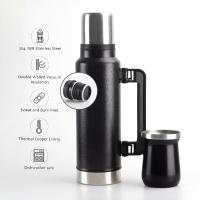 China 304 Stainless Steel Double Wall Insulated Hot Water Kettle 1400ml 1900ml for Camping Travel for sale