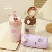 China 480ml 304 Stainless Steel Kids Water Bottle Cartoon Camouflage Thermos for School for sale