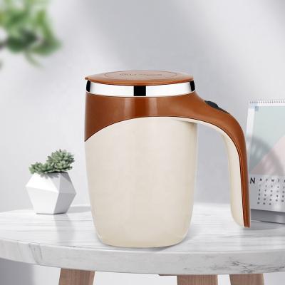 China Stainless Steel Electric Coffee Mug Warmer 380ML Custom Logo Portable Magnetic Rotary for sale