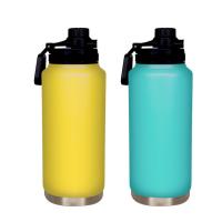China Custom Logo 304 Stainless Steel Insulated Water Bottle 1000ml 32oz Vacuum Cup for sale