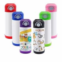 China 12oz 350ml Sublimation Blank Kids Water Bottle Stainless Steel Double Wall Vacuum for sale