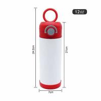 China 12oz 350ml Sublimation Blank Kids Water Bottle Stainless Steel Double Wall Vacuum for sale