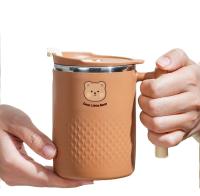 China 304 Stainless Steel Vacuum Cup 450ml Double Layer Insulated Coffee Mug with Sealed Lid for sale