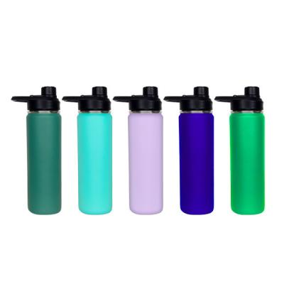 China 304 Stainless Steel Straight Cup Water Bottle 650ml with Picture Straight Drink Lid Custom Logo for sale