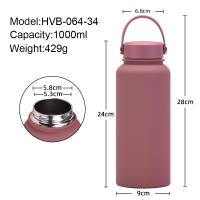 China 1000ml Vacuum Insulated Stainless Steel Water Bottle 304 Food Grade Double Wall for sale