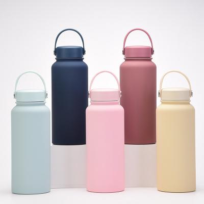 China 1000ml Vacuum Insulated Stainless Steel Water Bottle 304 201 Double Wall Thermal Flask for sale