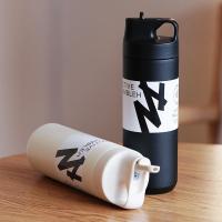China Anti-Corrosion Coated 550ml Vacuum Insulated Stainless Steel Water Bottle with Double Handle Cover for sale