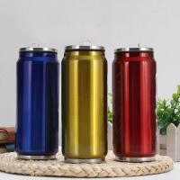 China Double Wall 201 Stainless Steel 500ml 350ml Cola Can Tumbler with Straw Custom Sublimation for sale