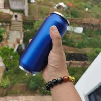 China American Style 350ml 500ml Stainless Steel Soda Can Tumbler with Straw Cola Can Custom for sale