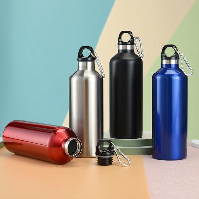 China Custom Logo Outdoor Hiking Kettle 400ml 500ml 750ml 1000ml Stainless Steel Sports Water Bottle for sale