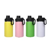 China Stainless Steel Sports Water Bottle 500ml Direct Drinking Lid for Home Office Hotel for sale