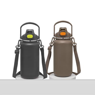 China 1300ml Stainless Steel Vacuum Water Bottle with Straw Sports Thermos SUS304 for sale
