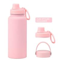 China 1L American Style Large Mouth Vacuum Flask 304 Stainless Steel Insulated Water Bottle Custom Logo for sale