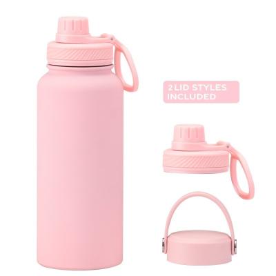 China 1L American Style Large Mouth Vacuum Flask 304 Stainless Steel Insulated Water Bottle Custom Logo for sale