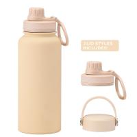 China 1L American Style Large Mouth Vacuum Flask 304 Stainless Steel Insulated Water Bottle Custom Logo for sale