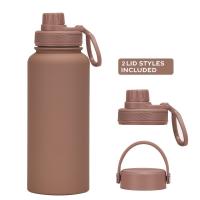 China 1L American Style Large Mouth Vacuum Flask 304 Stainless Steel Insulated Water Bottle Custom Logo for sale