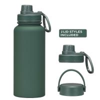 China 1L American Style Large Mouth Vacuum Flask 304 Stainless Steel Insulated Water Bottle Custom Logo for sale